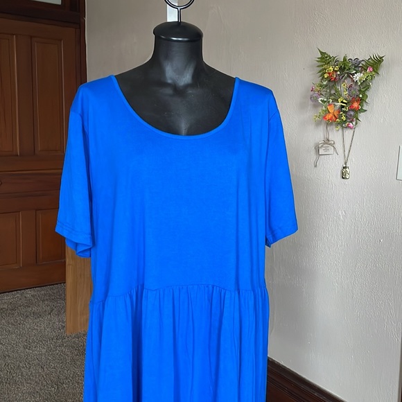 The Paragon | Dresses | New Womens Plus Maxi Dress Soft Blue Tiered ...